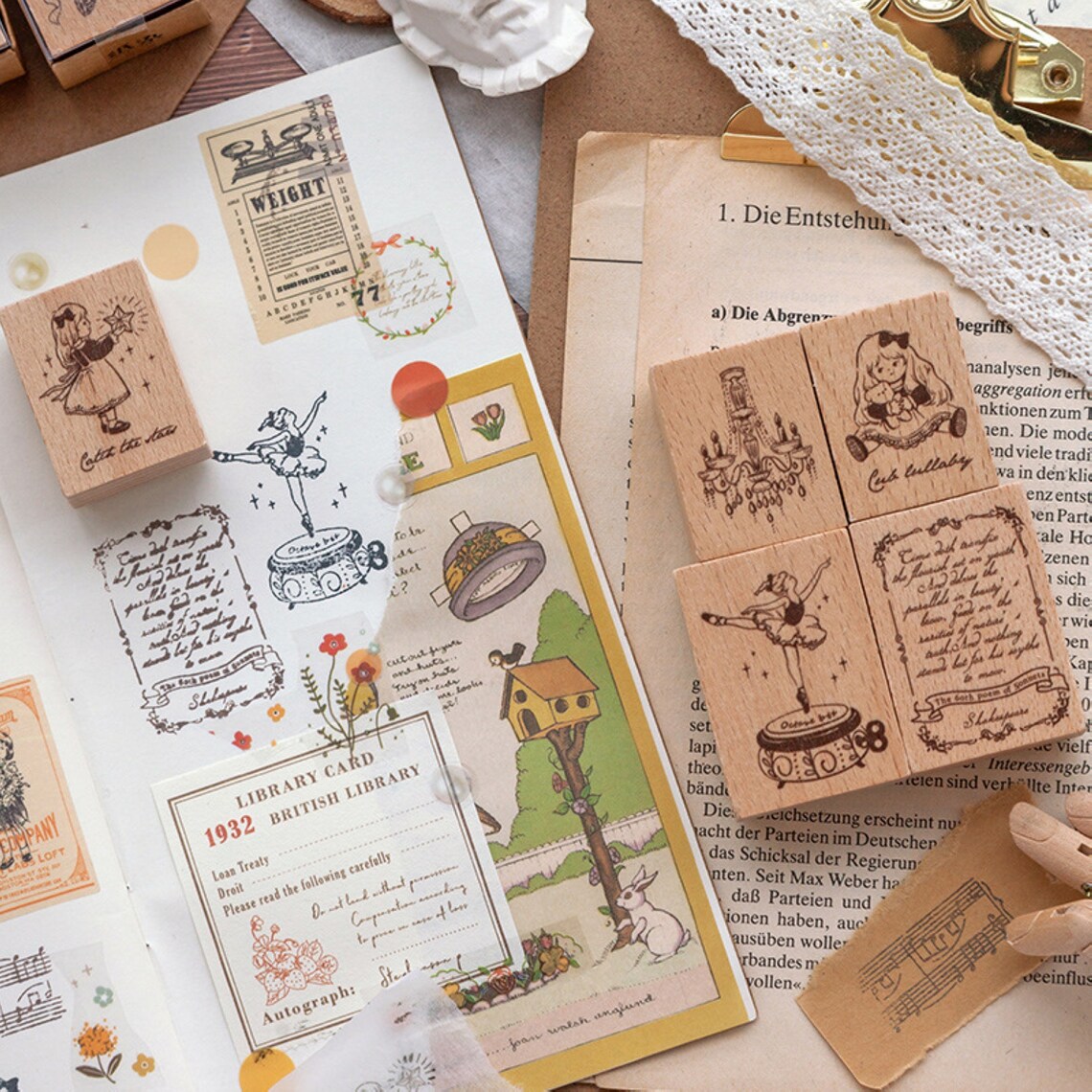 Cute Girl Letter Note Stamp for Cardmaking Scrapbooking - Etsy