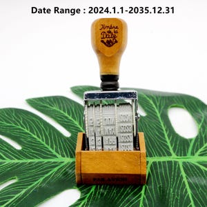 Vintage Wooden Date Stamp: Calendar Roller Stamper, Diary Planner - Etsy