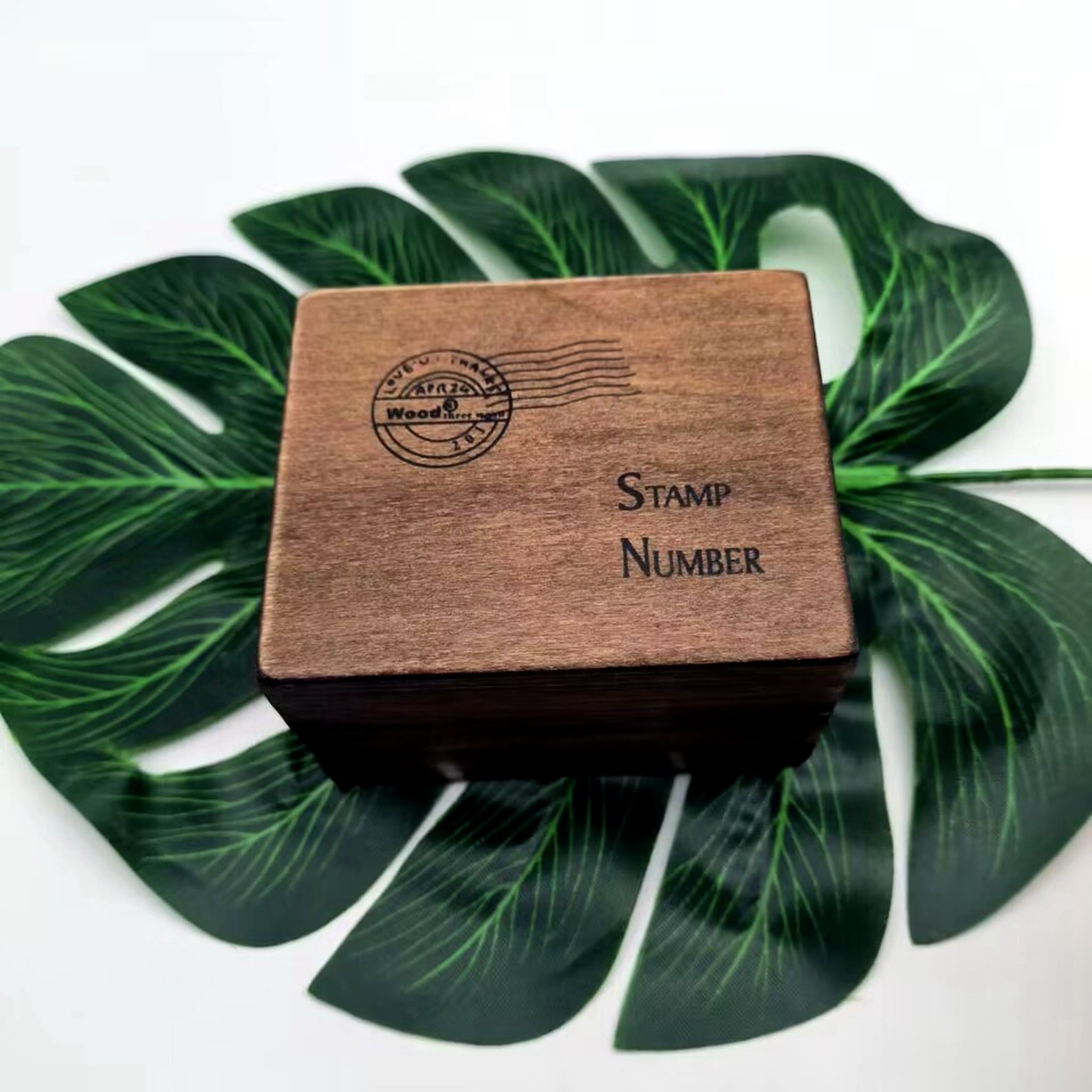 Number, Week, Weather Stamps Set With Wooden Box Date Currency Symbols ...