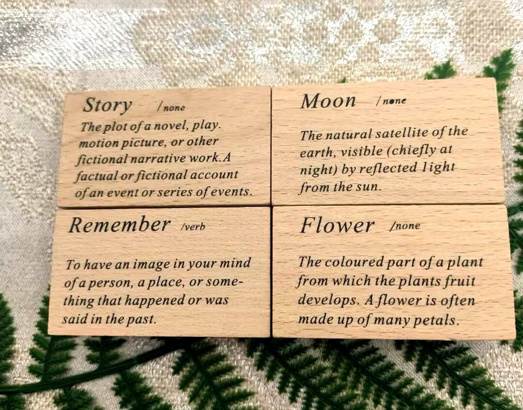 9 Style English Dictionary Stamp Wooden Rubber Stamp for Journal ...