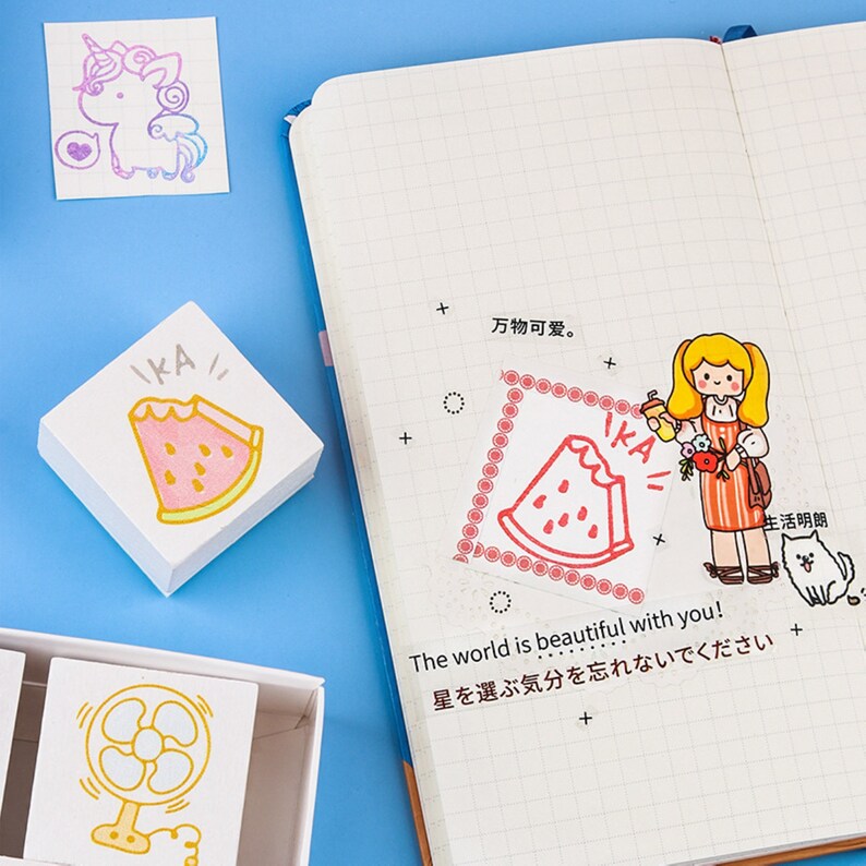 Cute Stamp Set of 6pcs for Scrapbooking Diary Filofax Journal - Etsy