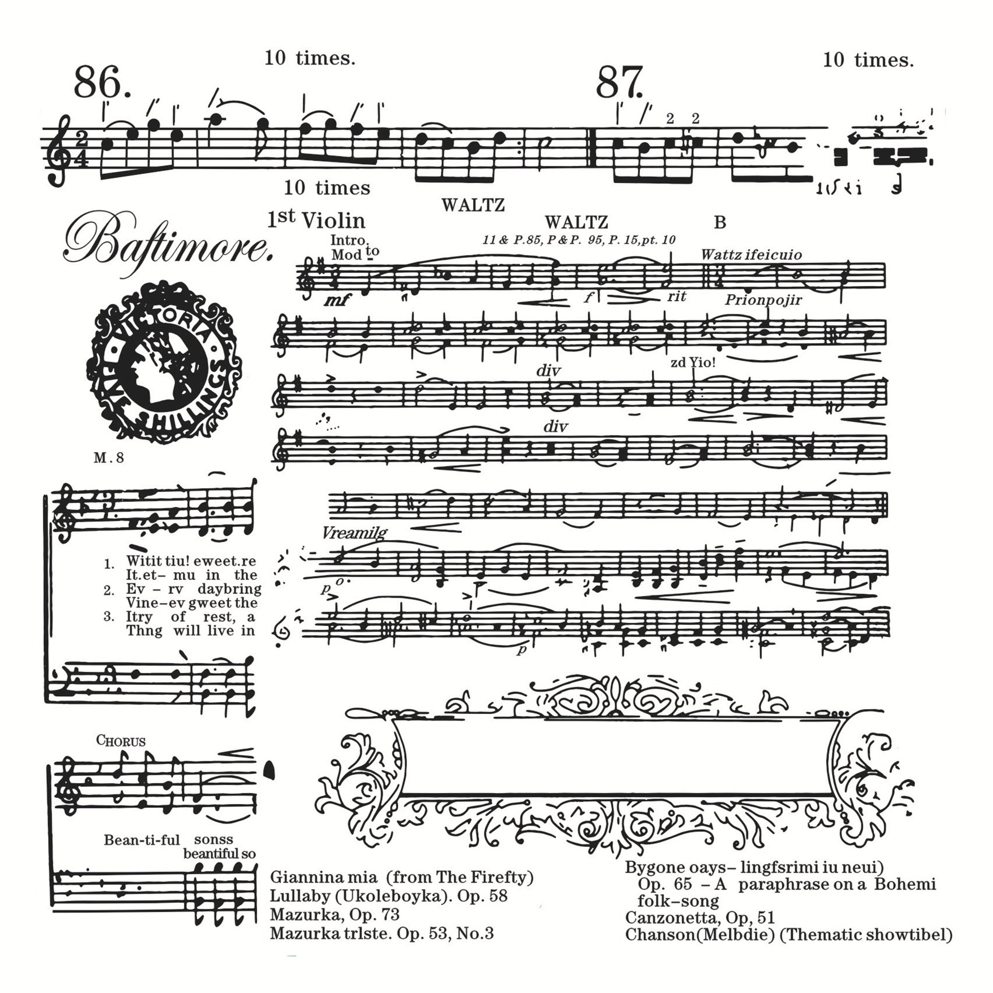 Large Score Stamp Notes Stamp Background Decoration Stamp for - Etsy