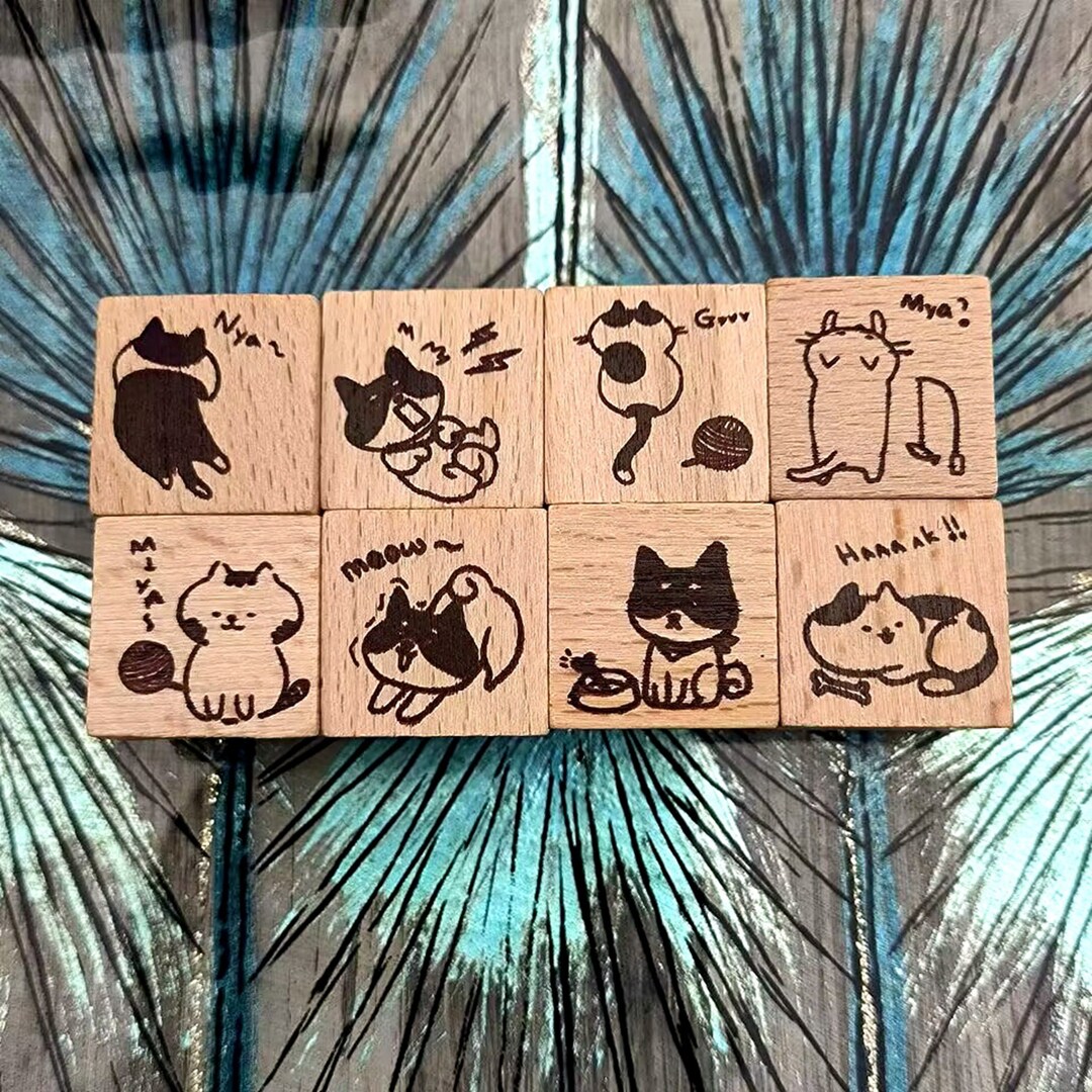 Cute Kitten Stamp for Scrapbooking Diary Album Journal Decoration DIY 4 ...