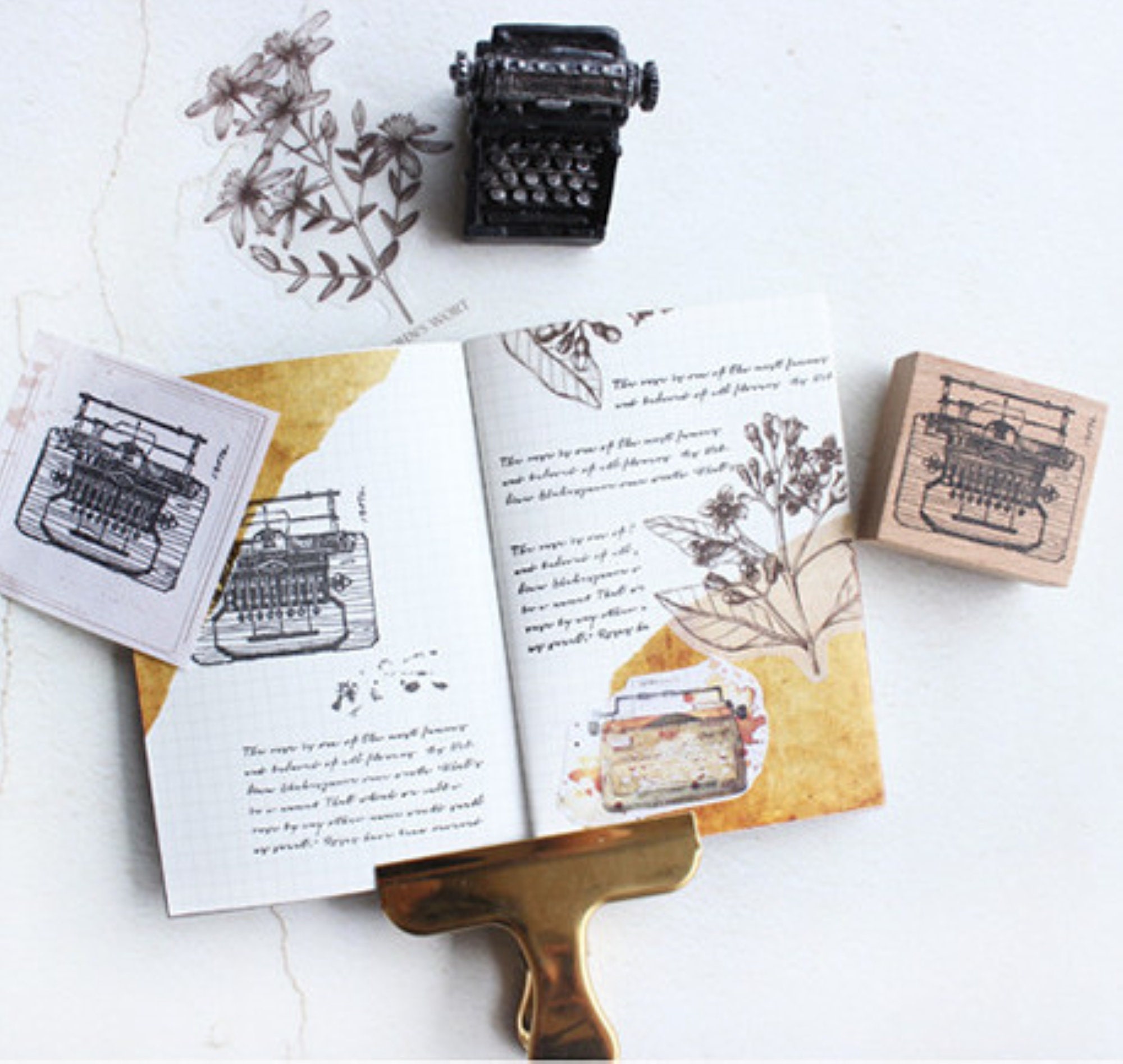 Vintage Wooden Rubber Stamp For Scrapbooking Journal Filofax | Etsy