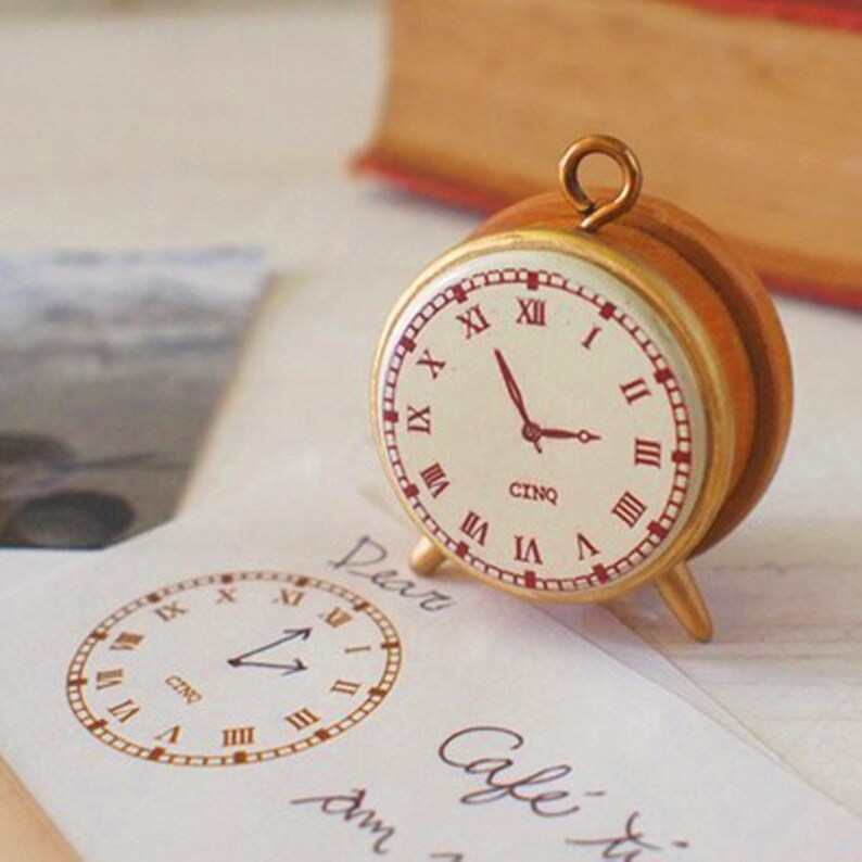 Cute Mini Clock Stamp for Planner Diary Journal Decoration | Etsy