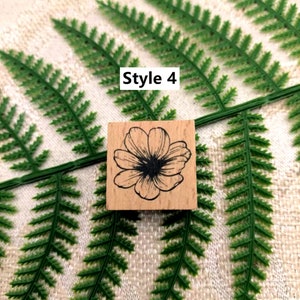 Cute Blossom Stamp Flower Wood Rubber Stamp for Card Making ...