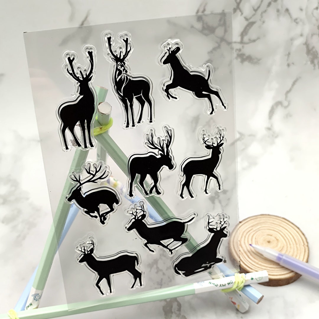 Clear Deer Stamps Set for Card Making Scrapbooking Diary Journal ...