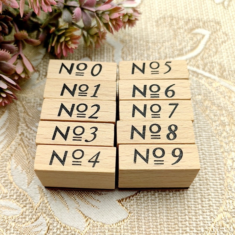 Vintage Number Rubber Stamp Set Diary Journaling Planner - Etsy