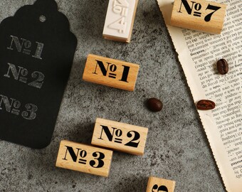 Number Rubber Stamp | Etsy