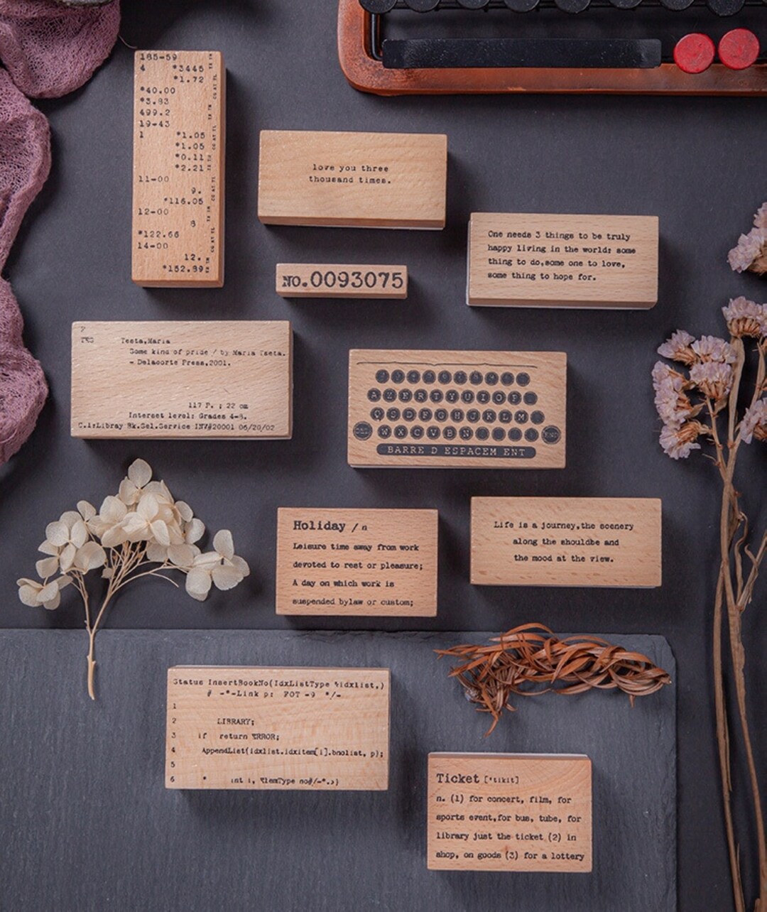 Vintage Typewriter Stamp Letters Numbers Stamp for Journal - Etsy