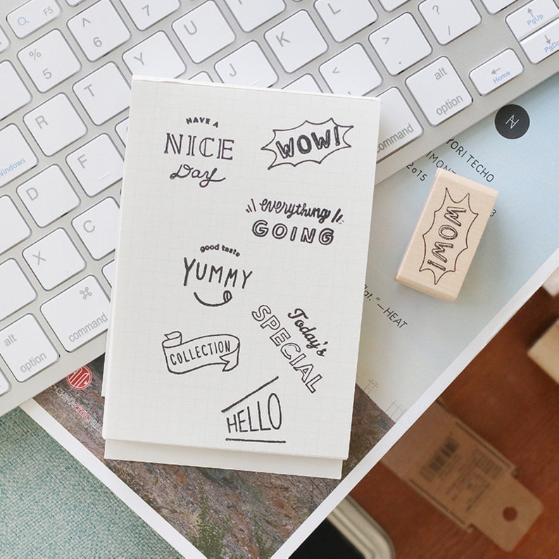 Message Stamp Rubber Stamp Letters Diary Stamp Bullet - Etsy