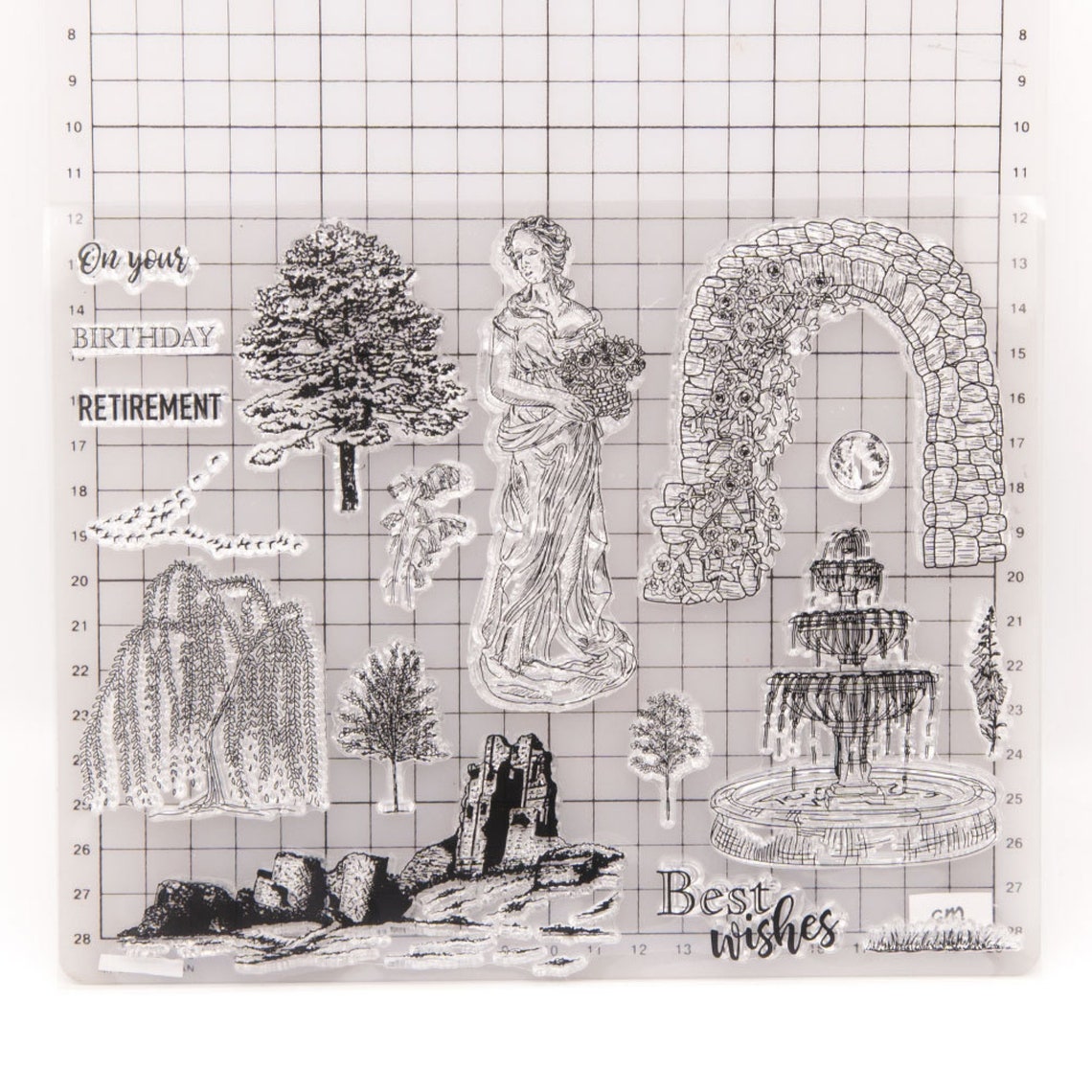 Large Landscape Painting Stamps Set and Cutter Dies for - Etsy