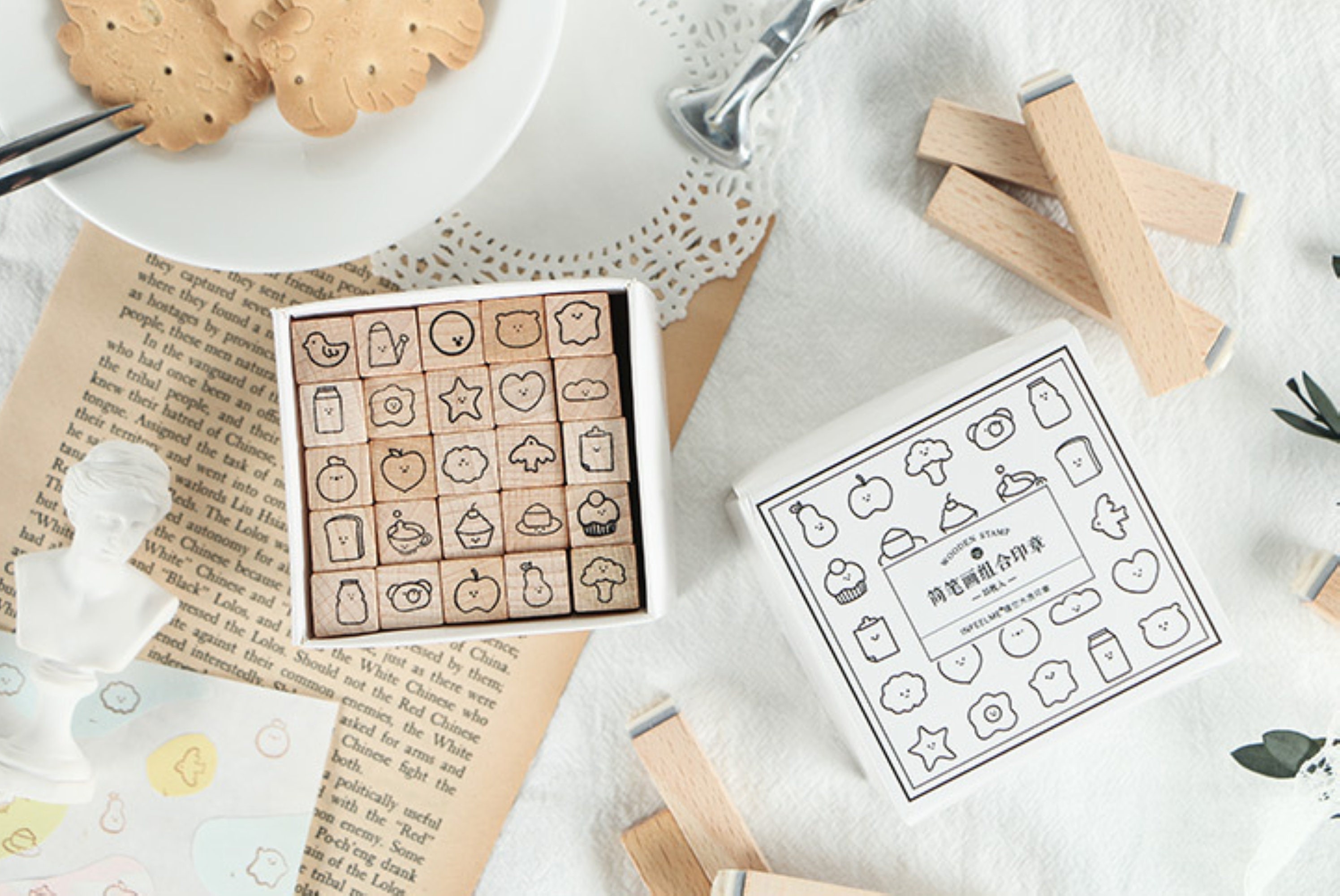 25PCS Diary Stamps Wooden Rubber Stamp Kit Fruit Food - Etsy