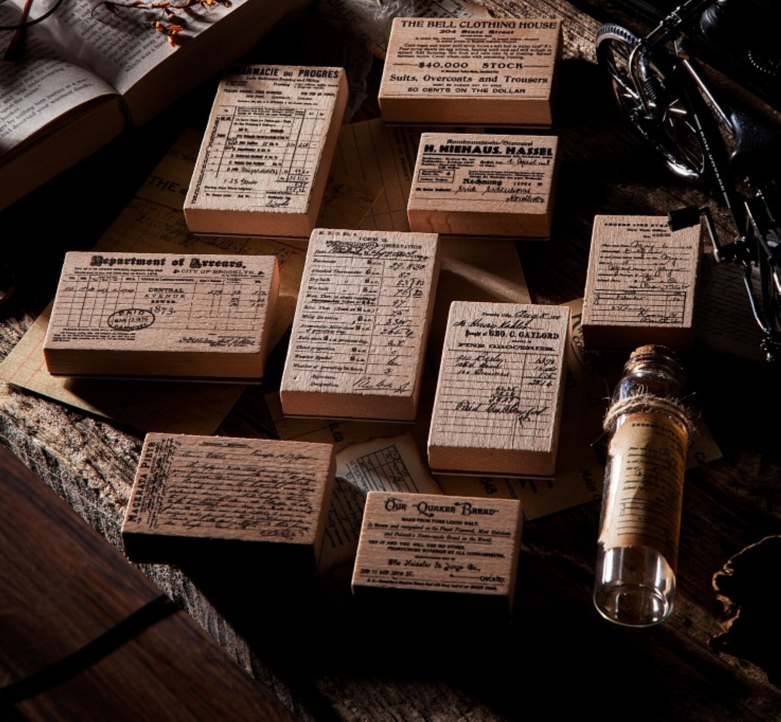 Vintage Bill Stamp Wooden Rubber Stamp Note Voucher Receipt 9 | Etsy