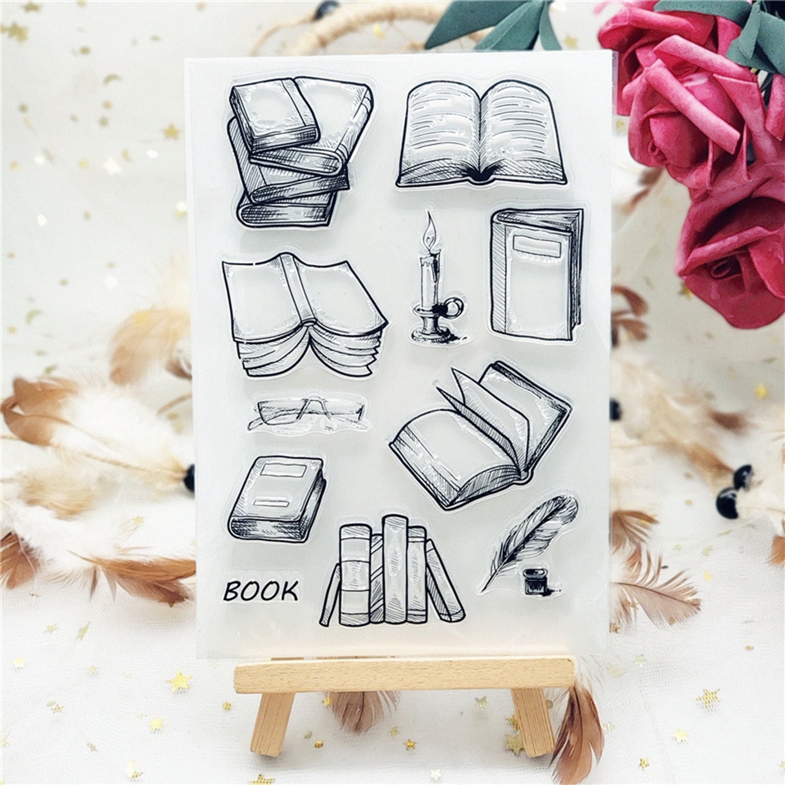 Clear Books Stamps Set for Journaling Planning Scrapbooking - Etsy