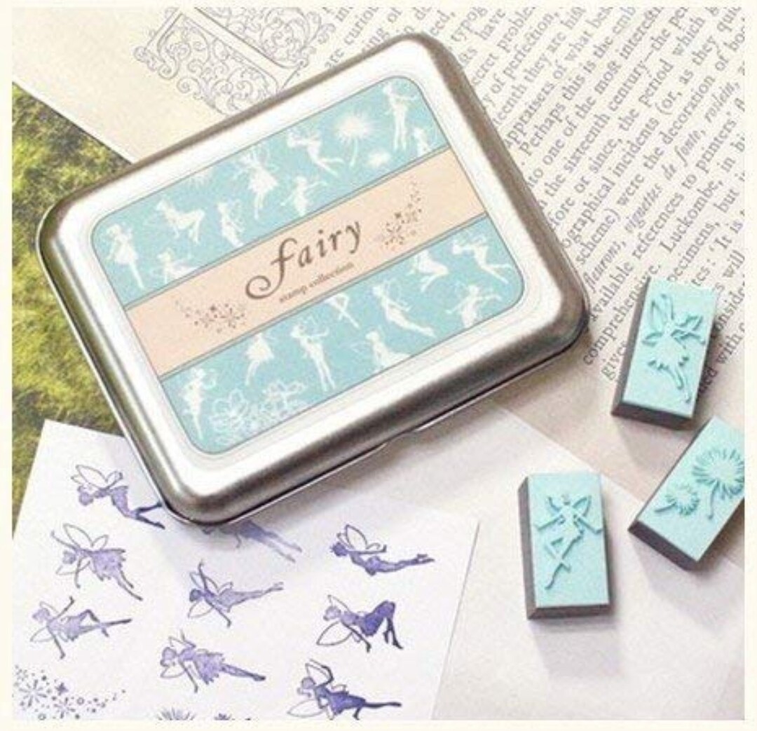 Fairy DIY Rubber Stamp Set Withe Sticker for Kids Diary Stamp - Etsy