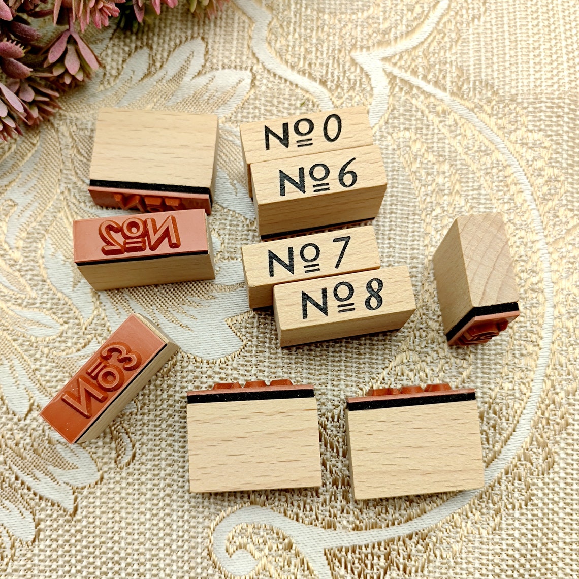 Vintage Number Rubber Stamp Set Diary Bujo Planner Stamps - Etsy