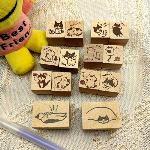 Cute Wood Rubber Stamp Set for Diary Journal Decorating - Etsy