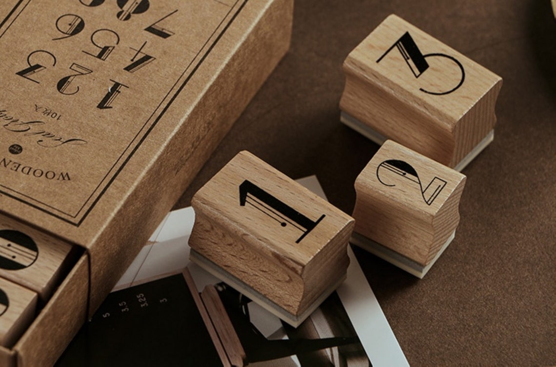 Large Rubber Numbers Stamp Set Diary Stamp 10pcs | Etsy