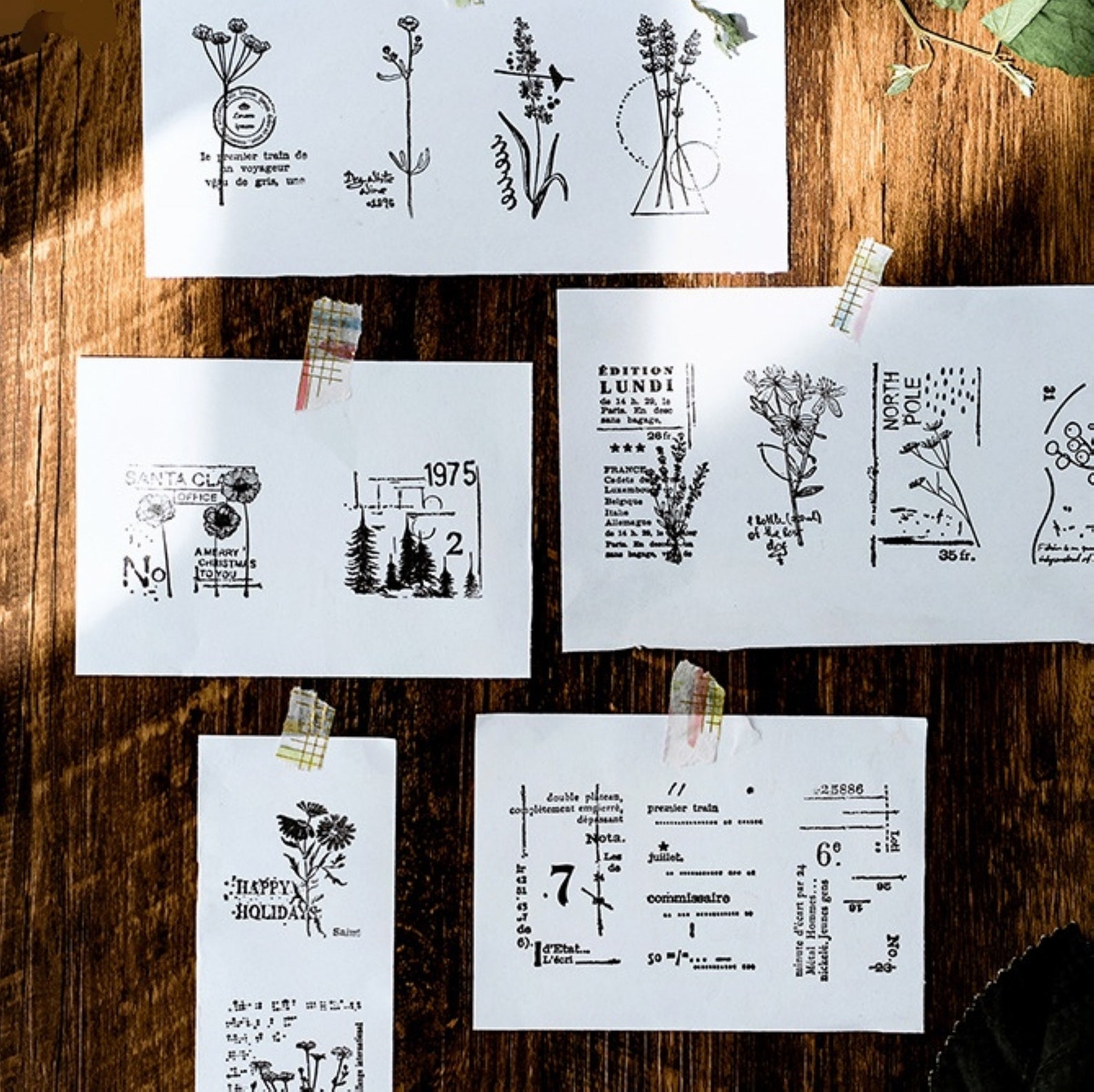 Forest Stamp Floral Wood Rubber Stamp for Journal Filofax DIY - Etsy