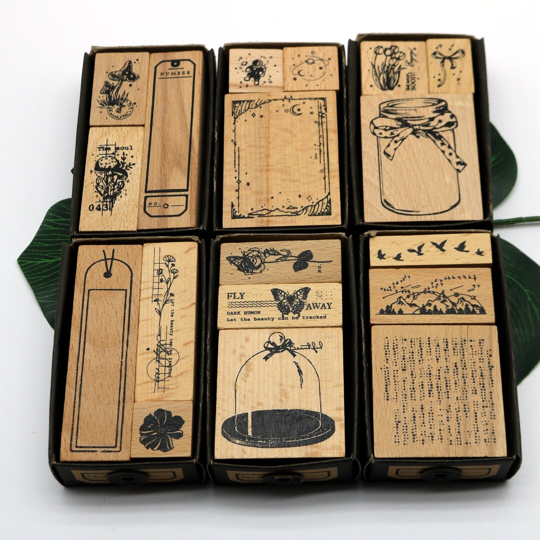 Vintage Stamp Set of 3pcs Background Stamp for Scrapbooking Cardmaking ...