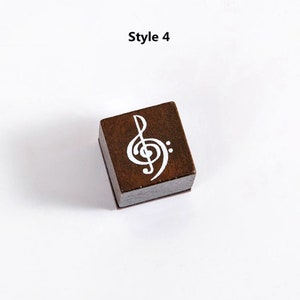 Musical Note Stamp Wood Rubber Stamp for Journal Diary Plannr Decorate ...