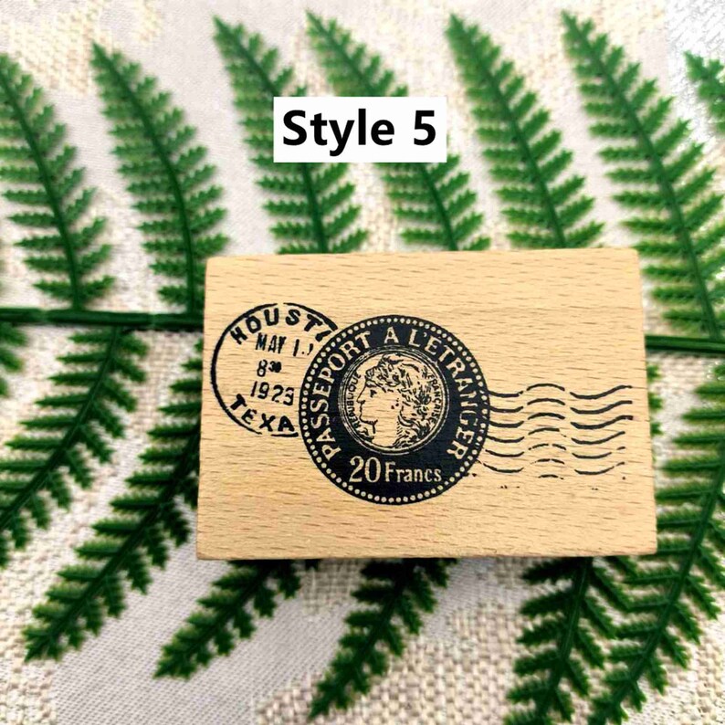 Vintage Postmark Seal Stamp Wooden Rubber Stamp for Cardmaking - Etsy
