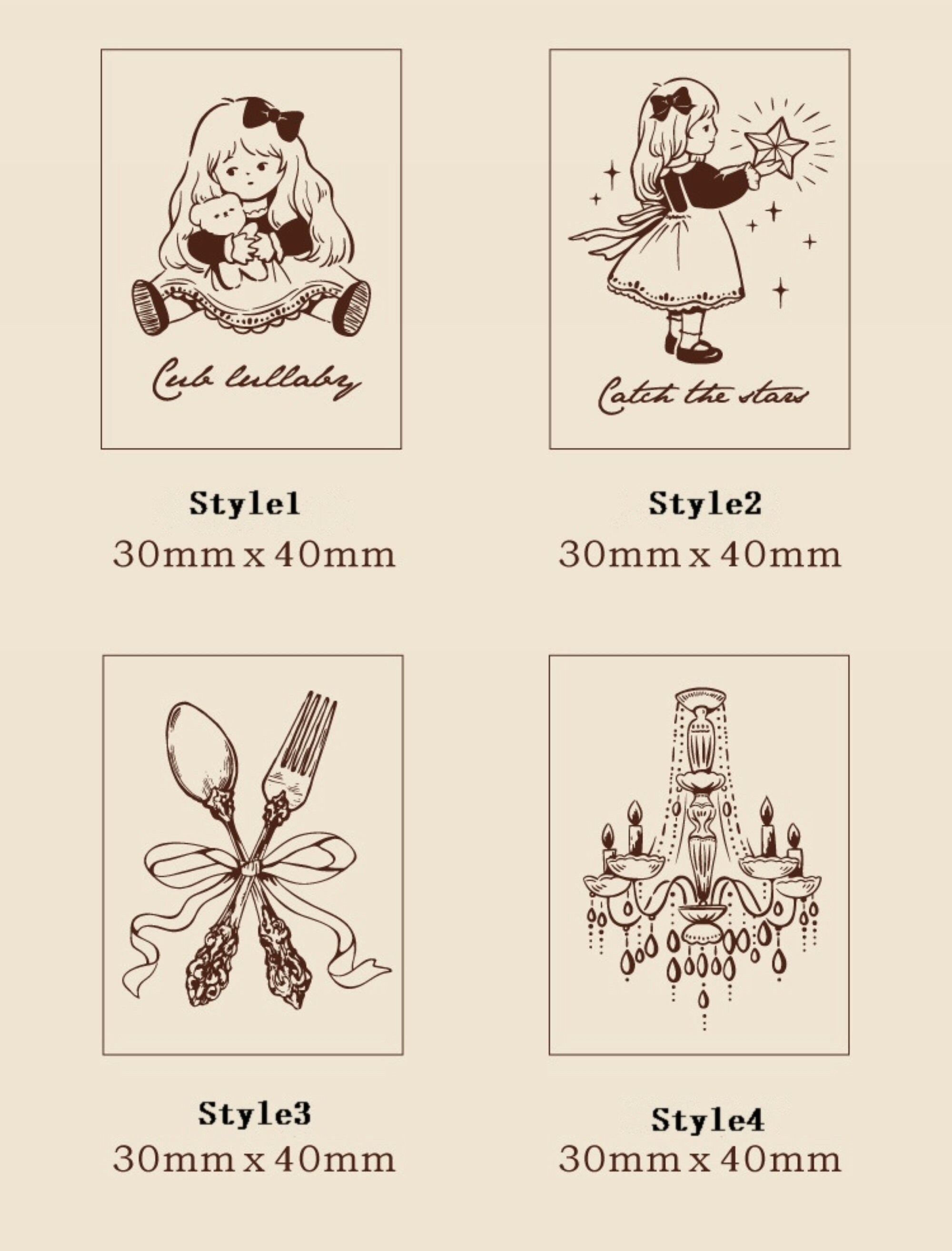 Cute Girl Letter Note Stamp for Cardmaking Scrapbooking - Etsy