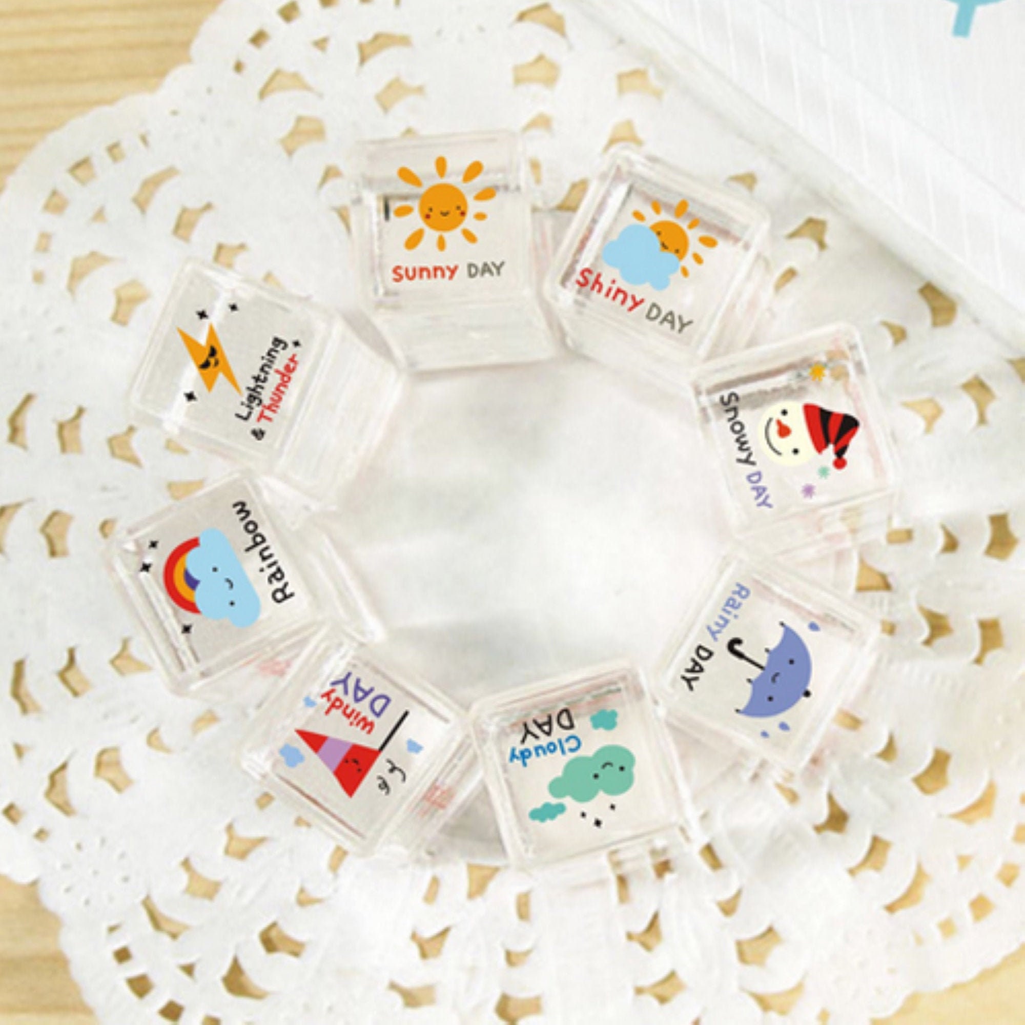 8pcs Clear Stamps for Journaling Plannersmini Weather Stamp - Etsy