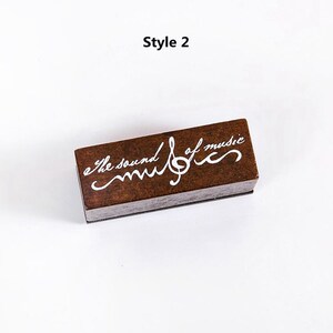 Musical Note Stamp Wood Rubber Stamp for Journal Diary Plannr Decorate ...