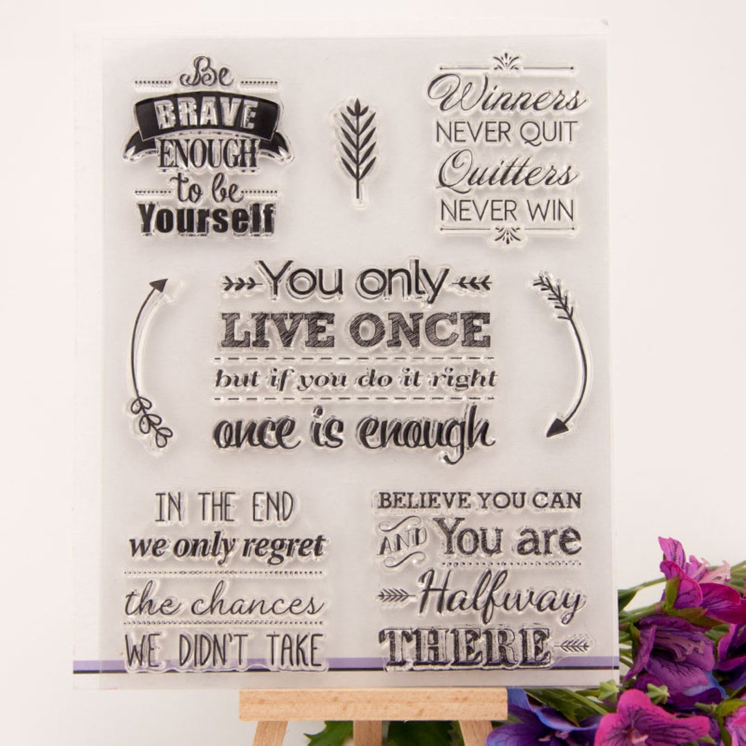 Famous Quotes Stamp Set Clear Letters Stamps DIY Journaling - Etsy