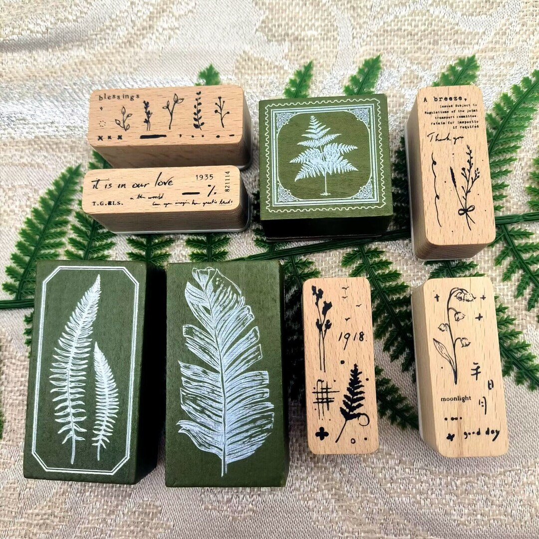 Floral Wooden Rubber Stamp for Journal Diary Filofax Planner Decoration ...