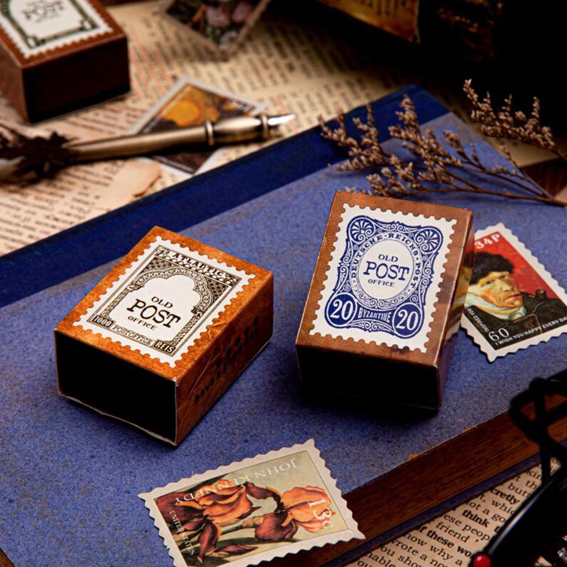 Retro Frame Border Stamp Vintage Postage Stamp Wood Rubber - Etsy