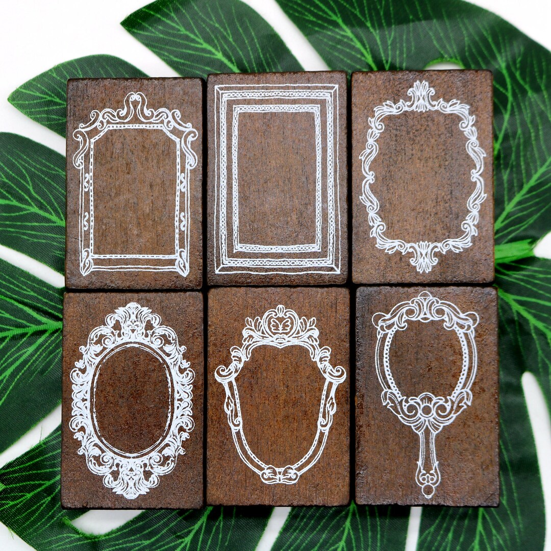 Retro Frame Border Rubber Stamp: Cardmaking Journal Scrapbook ...