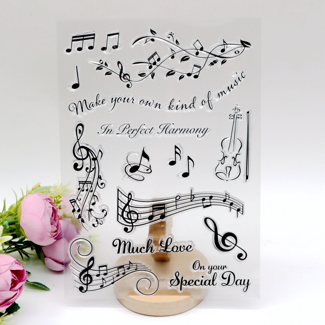 Music Notes Stamps for Albumb Journal Diary Decoration Cardmaking ...