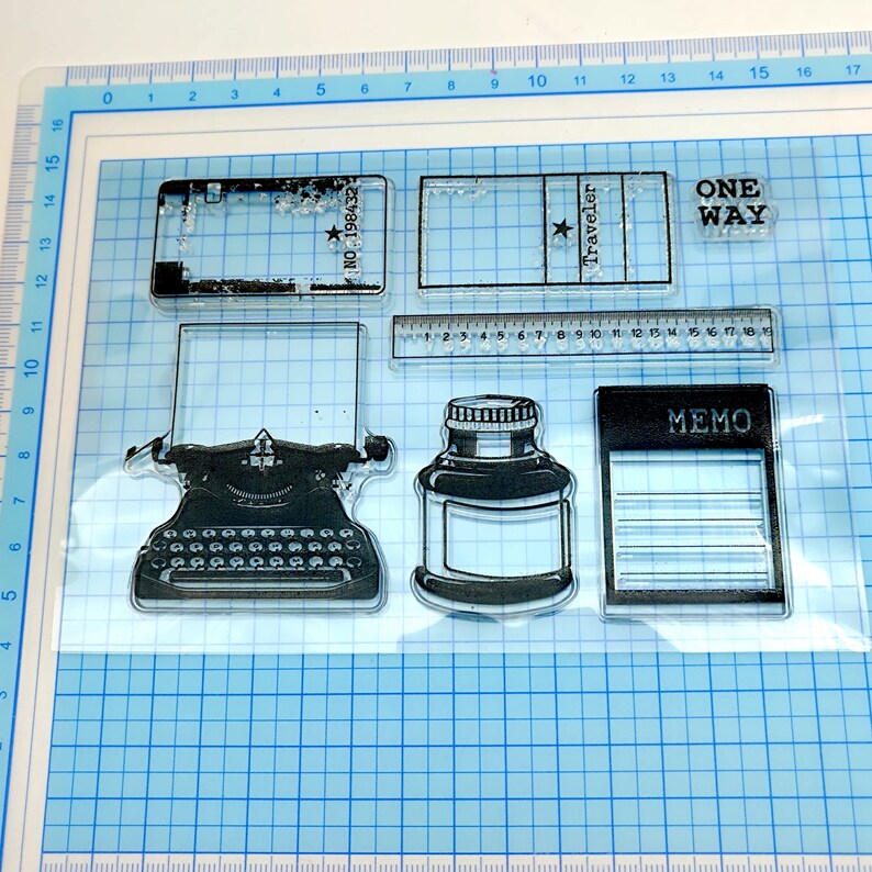 Vintage Typewriter Stamp Set for Journal Planner Notebook - Etsy