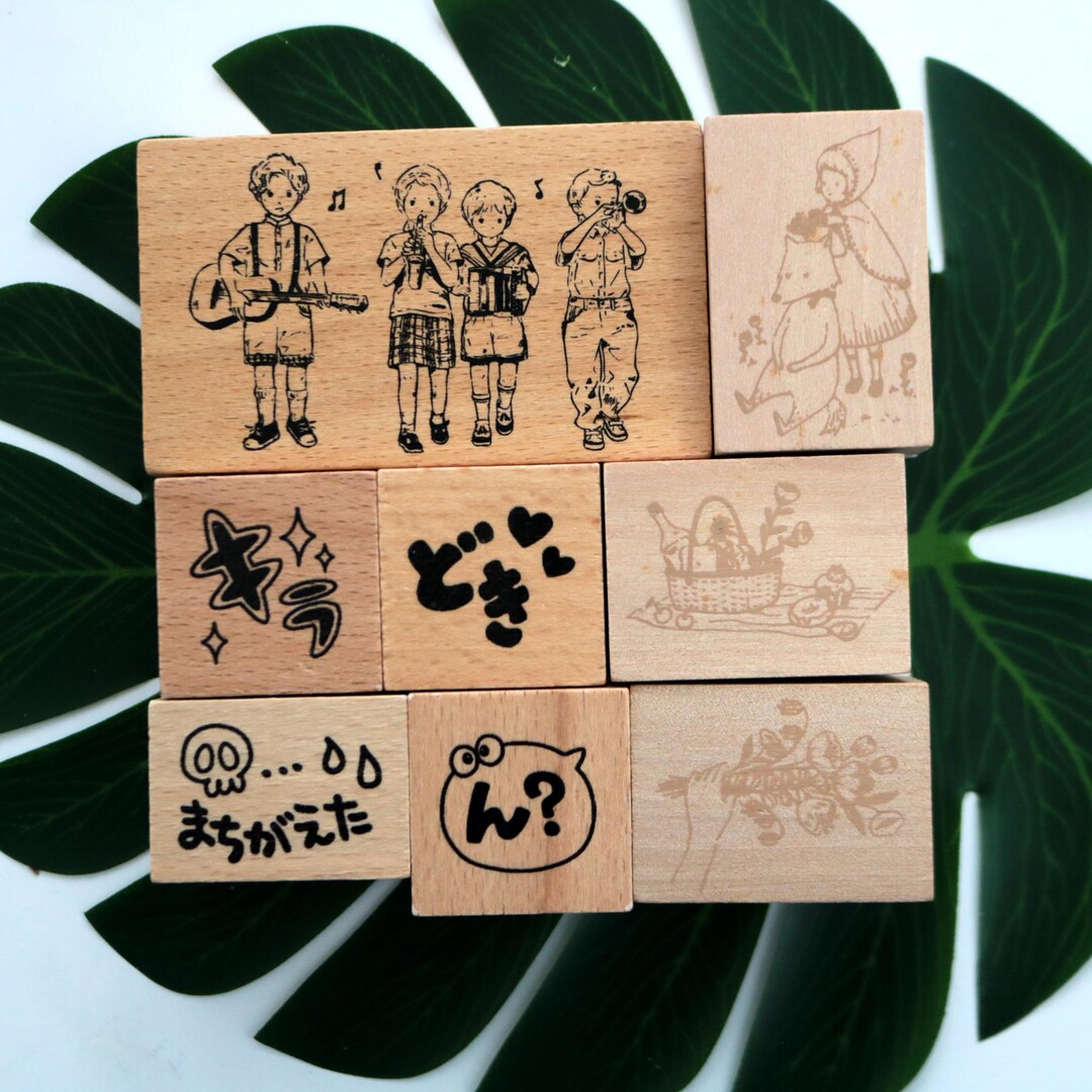 Japanese Style Mood Stamp Wood Rubber Stamp England Nutcracker Stam ...