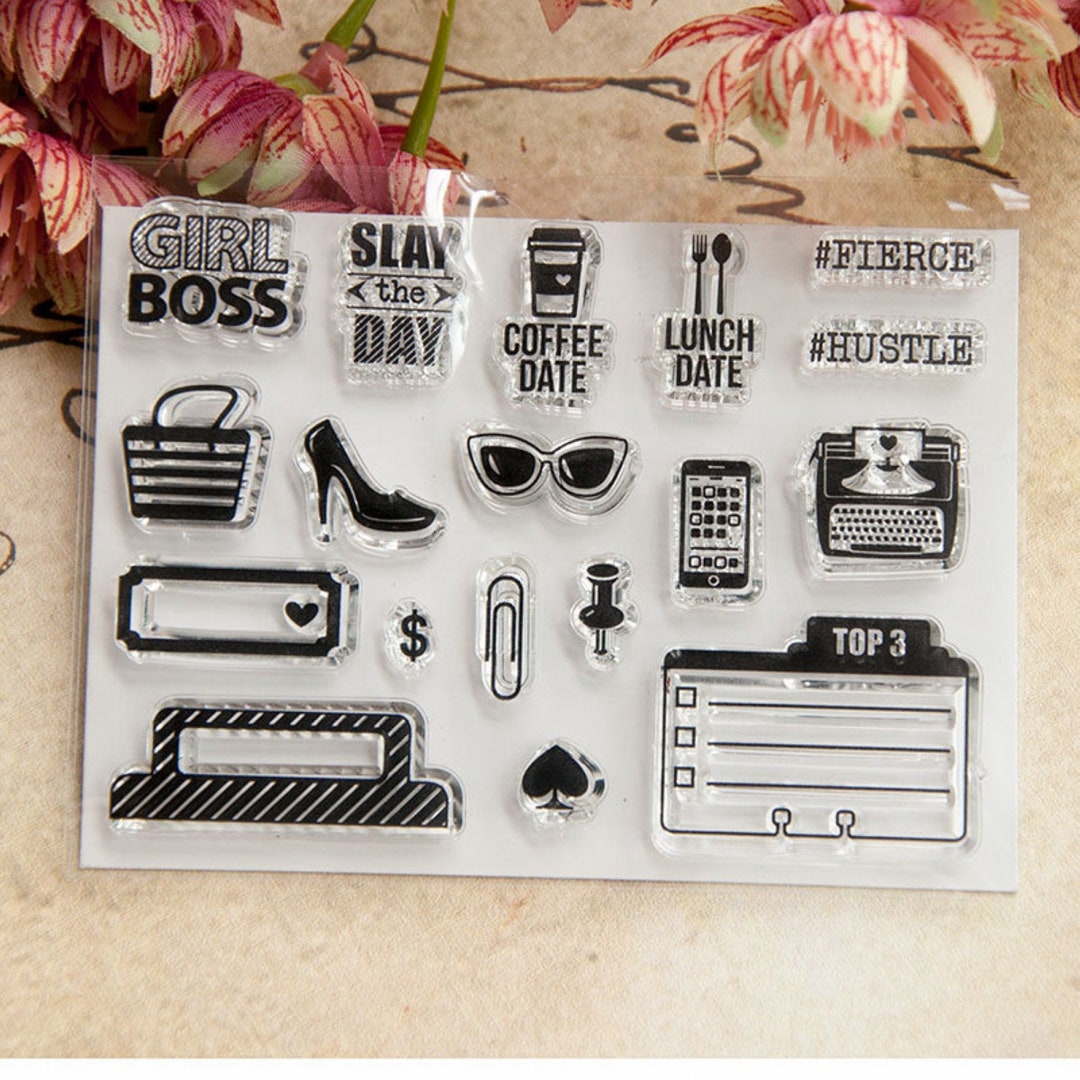 Clear Diary Planner Stamps Set Art Journal Scrapbook - Etsy