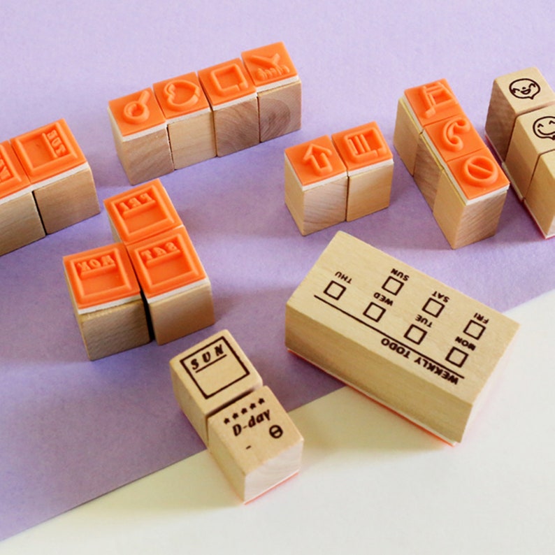 Day Planner Stamp Set Weather Stamp Weekly Planner Stamps | Etsy