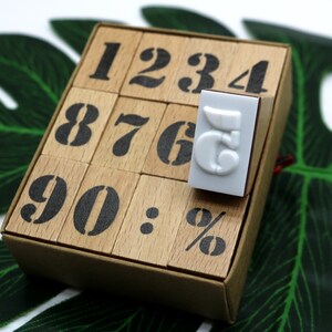 Number Rubber Stamp Set Large Rubber Numbers Stamps 12pcs Planner ...