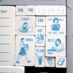 14pcs Daily Planner Rubber Stamp Set, Schedule Diary Planner Stamp ...