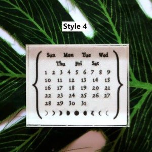 Calendar Clock in Stamp Week Month Date Stamp Planner Diary Journal ...