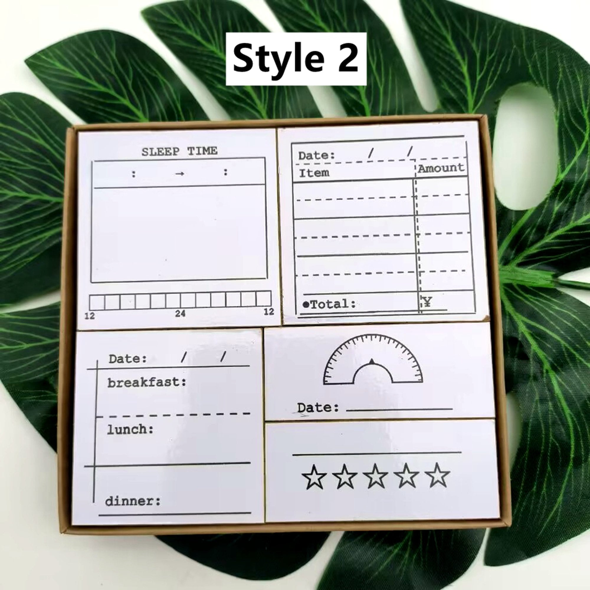 Planner Rubber Stamp Set: Date, Weekly, Habit Tracker - Etsy