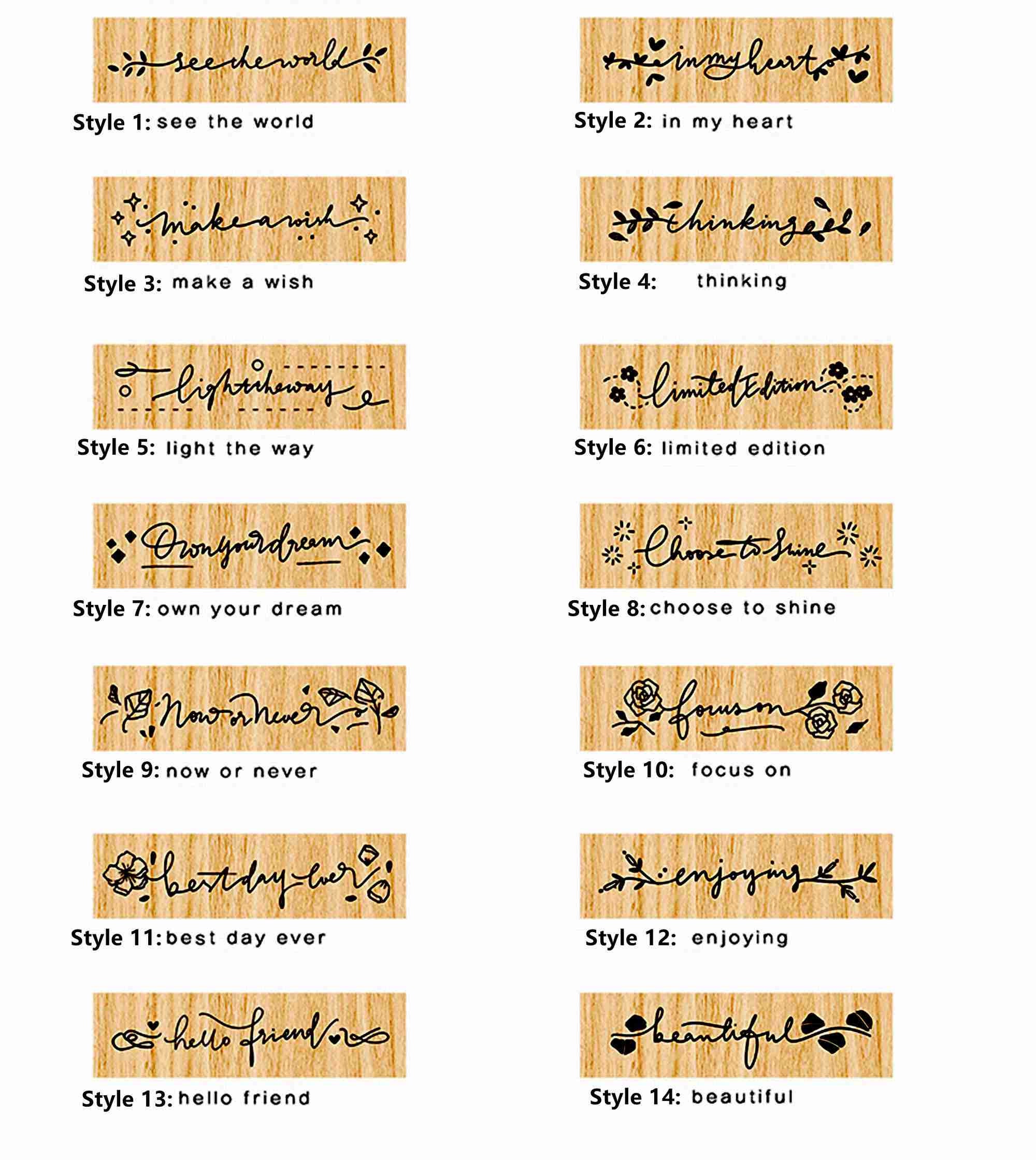 Creative Floral Greeting Wood Rubber Stamp for Card Making - Etsy