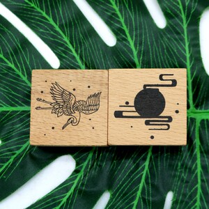 8pcs Card Making Stamps, Scrapbooking, Crane Rubber Stamp Set Valentine ...