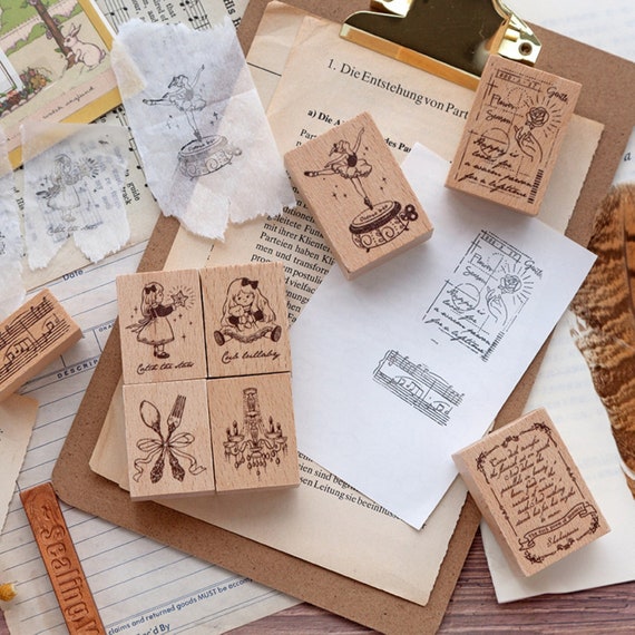 Cute Girl Letter Note Stamp for Cardmaking Scrapbooking Bullet - Etsy