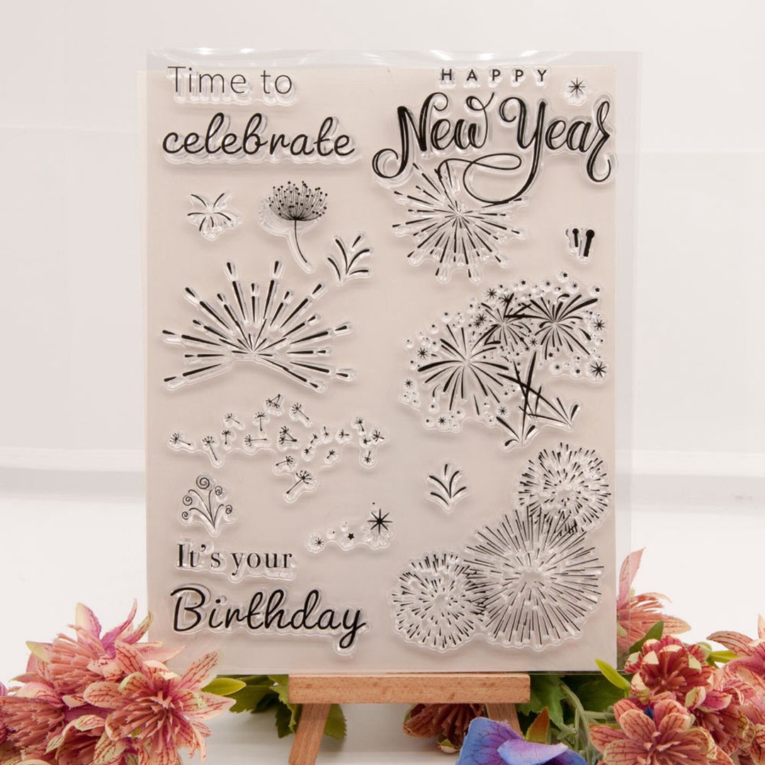 Clear Pretty Fireworks Stamps Dandelion Stamps for Card Making ...