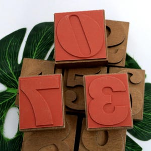 Large 10 Numbers Stamp Vintage Wooden Rubber Stamp for Planner Journal ...