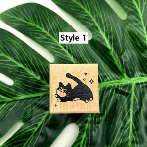 Cats Wood Rubber Stamp: Kitten Card Making Scrapbooking Journaling ...