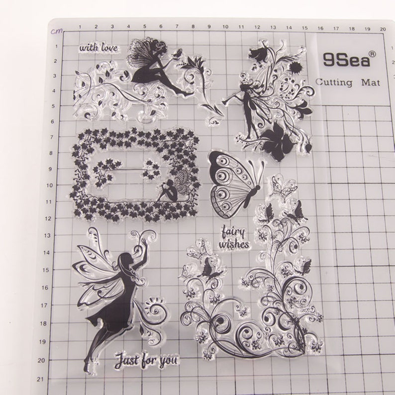 Fairy Stamp Set Wreath Floral Stamps DIY Scrapbooking Card - Etsy